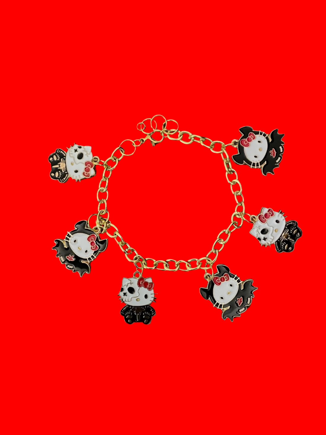 Hello Kitty Black Bat Halloween Charm Bracelet – saritabastone