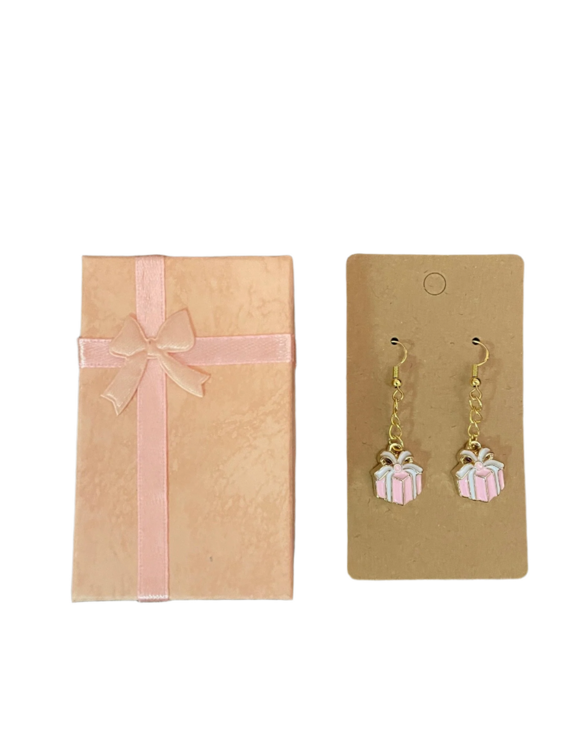 Pink Present Earrings with Gift Box – Sarita Bastone